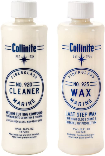 Collinite 920 Fiberglass Boat Cleaner & 925 Fiberglass Boat Wax Combo ...