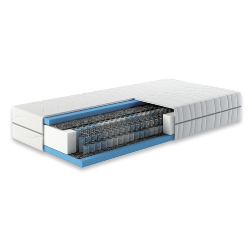 Matratze 90x200 7 Zonen Taschenfederkern + Komfortschaum - H3 ...