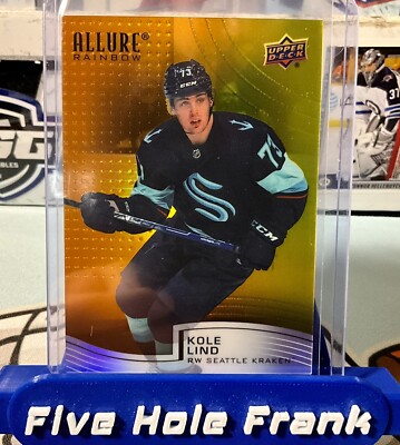 2021-22 Upper Deck Allure Kole Lind Rookie Rainbow Orange / Yellow #R ...