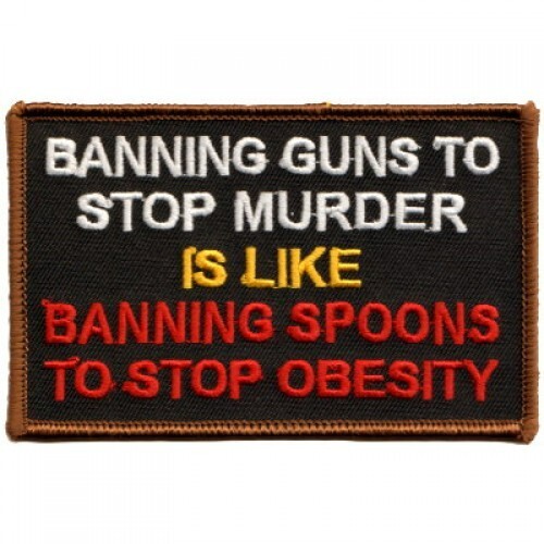 Ban Guns Ban Spoons 4x2.5" Motorcycle Biker Jacket/Vest Patch NEW HD | eBay