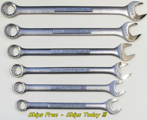 Craftsman 6 PC SAE 12 PT Jumbo Huge Large Big Combo Wrench Set Standard ...