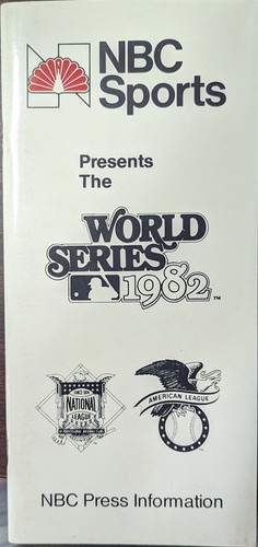 1982 World Series Nbc Press Information | eBay