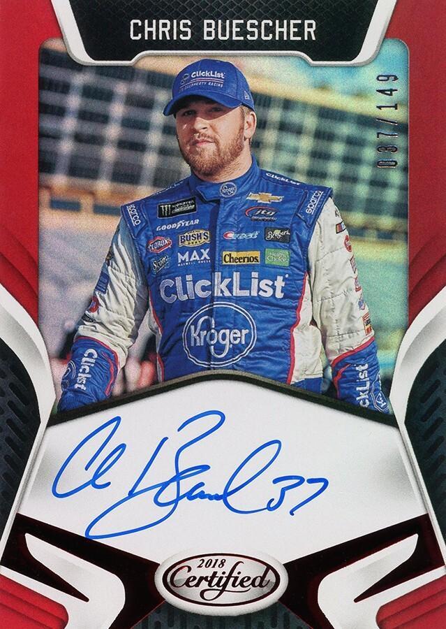 2018 Panini Certified - Certified Signatures Chris Buescher #CS-CB Red ...