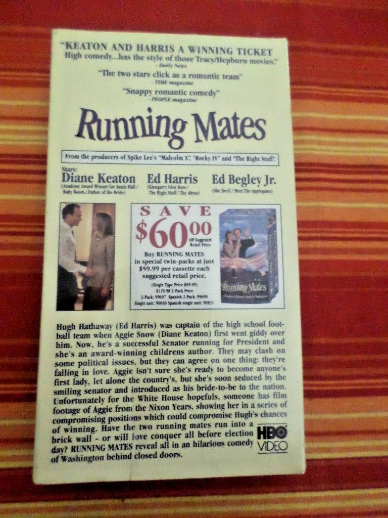 RUNNING MATES VHS Still in Shrink Wrap Brand New | eBay