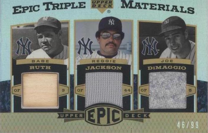 2006 Upper Deck Epic - Triple Materials Babe Ruth, Reggie Jackson, Joe ...