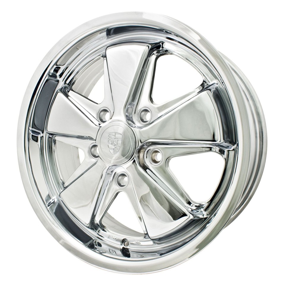 17" x 7" Porsche 5 Lug Chrome Empi 911 Alloy Wheels & Lugs | Set of 4 ...