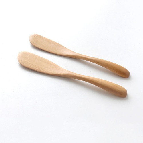 2 PCS Bamboo Cooking Utensil Wood Handle Butter Spreader Kitchen ...