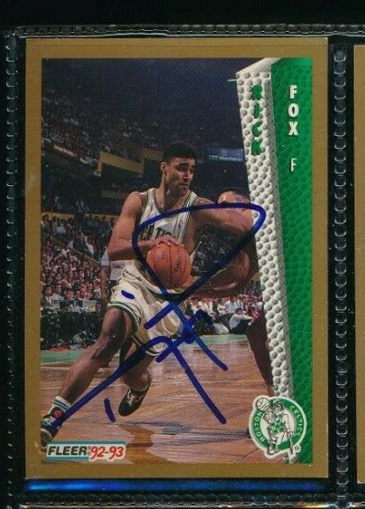 1992 Fleer #14 Rick Fox autograph signed Basketball Card celtics Kobe's ...