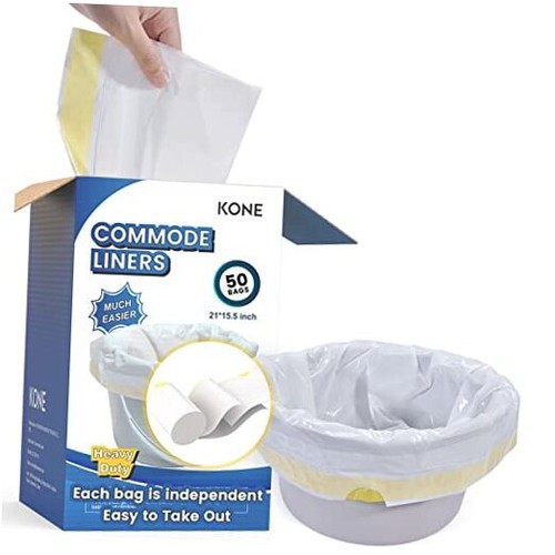 Commode Liners Disposable Waste Bags Fits All Standard 1 Count (Pack of ...