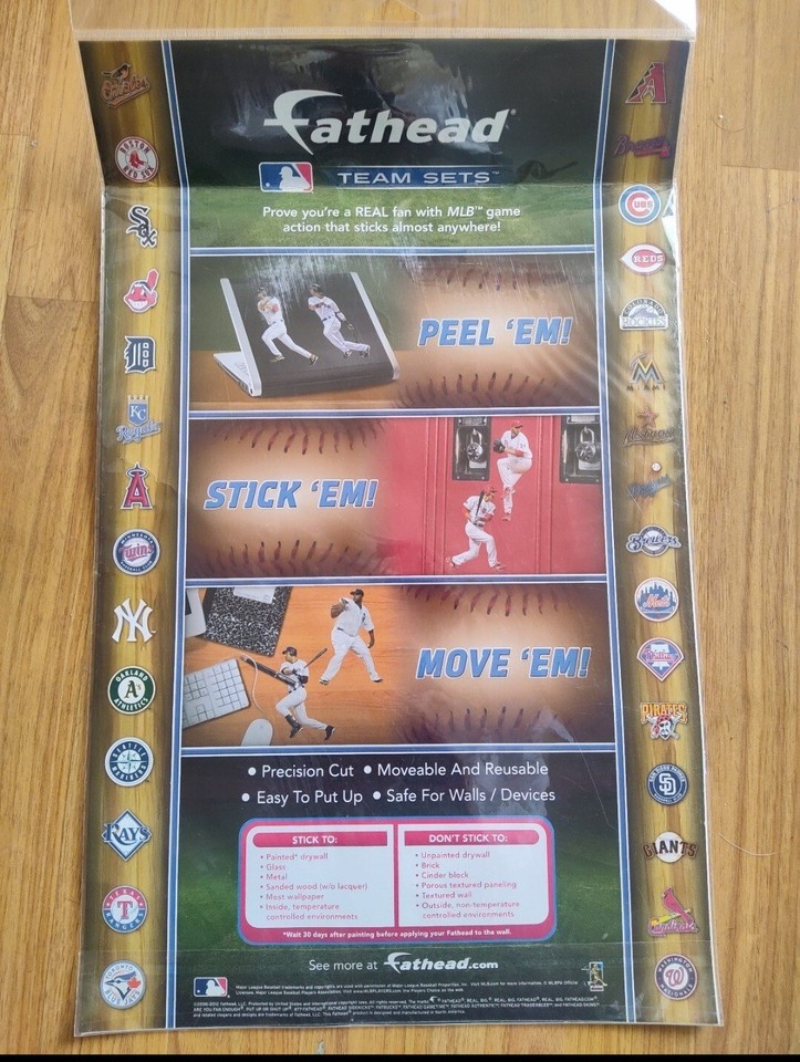 Fat Heads Team Set Phillies Decals Movable NEW! Baseball Sealed Collect ...