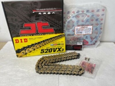 KAWASAKI VULCAN 650 CHAIN AND SPROCKET KIT 2015 TO 2024 DID GOLD X-RING ...