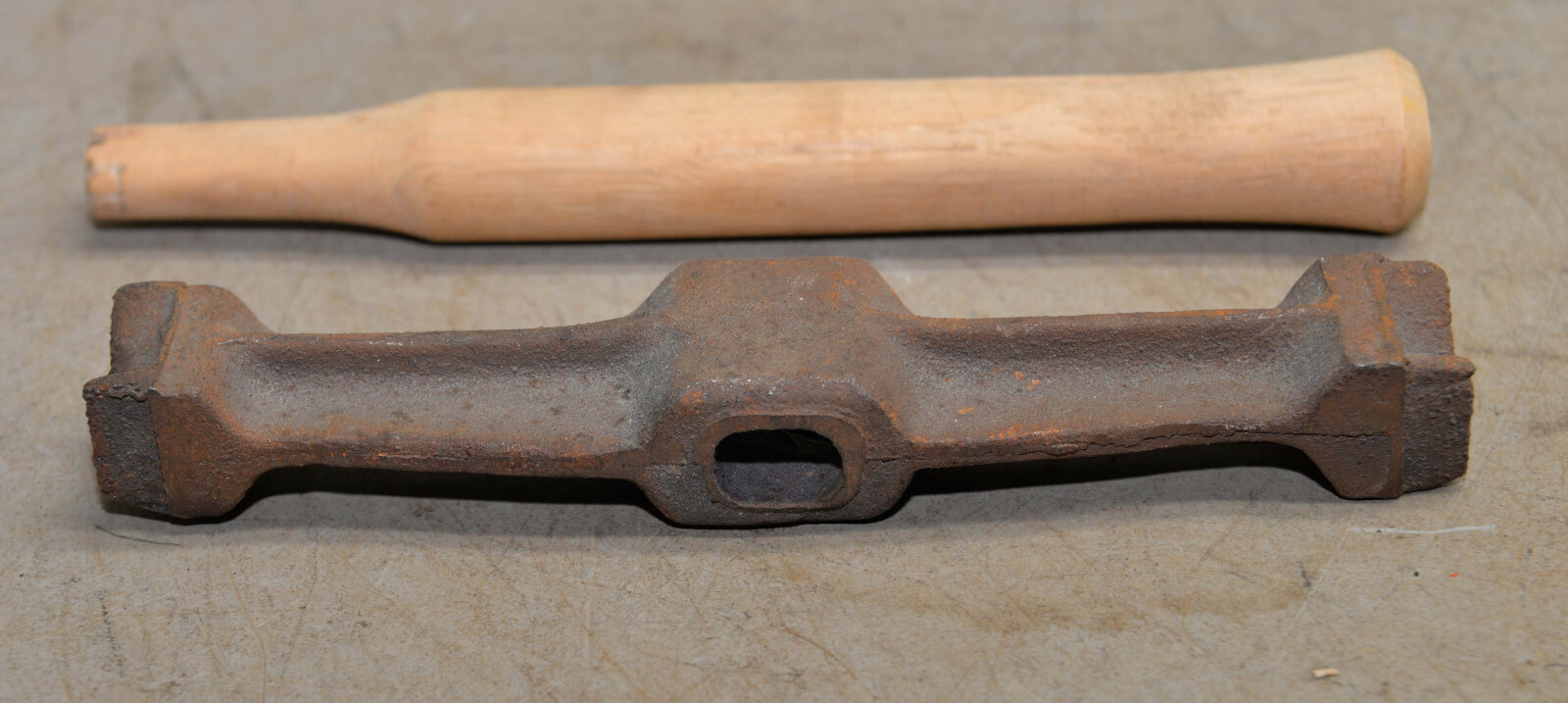 Antique log marking hammer Capped X logo collectible early logging tool ...