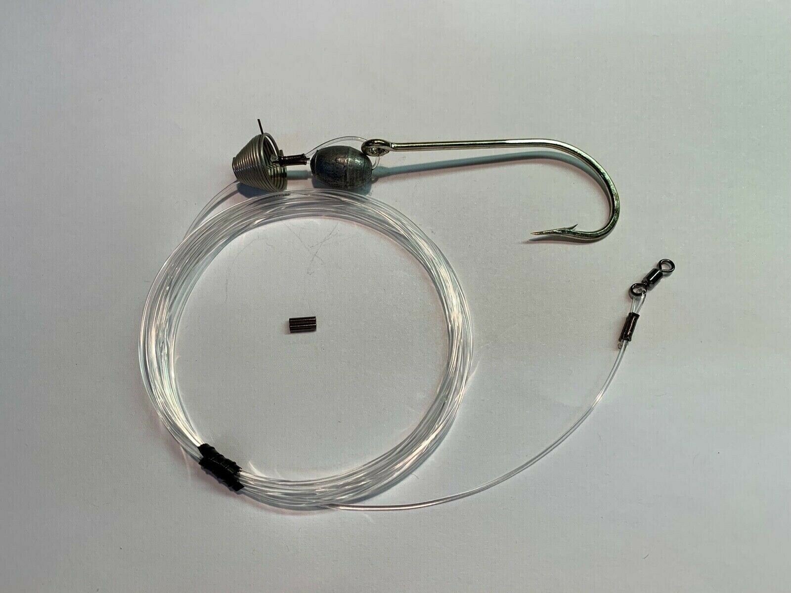 2 Pcs. Ballyhoo Pin Rig with Stainless Steel Bait Spring Mustad 8/0 100 ...