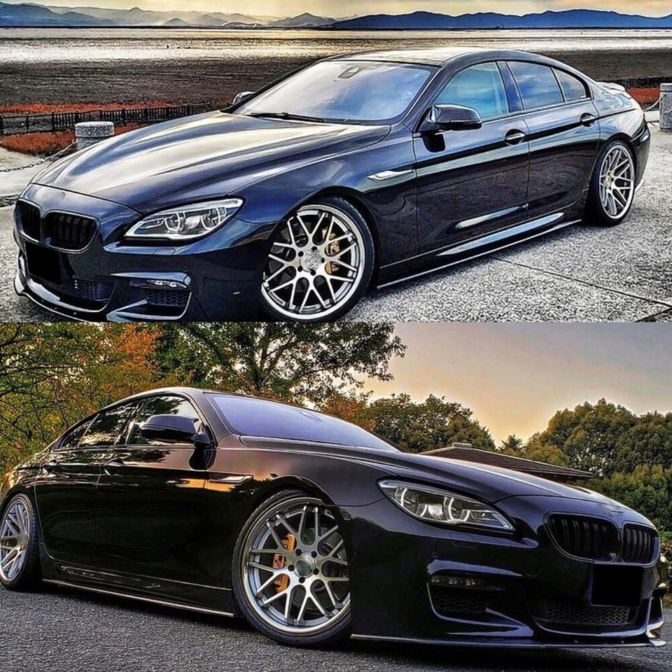 Matte Black Side Skirts Extension For BMW 6 Series F06 650i M Sport ...