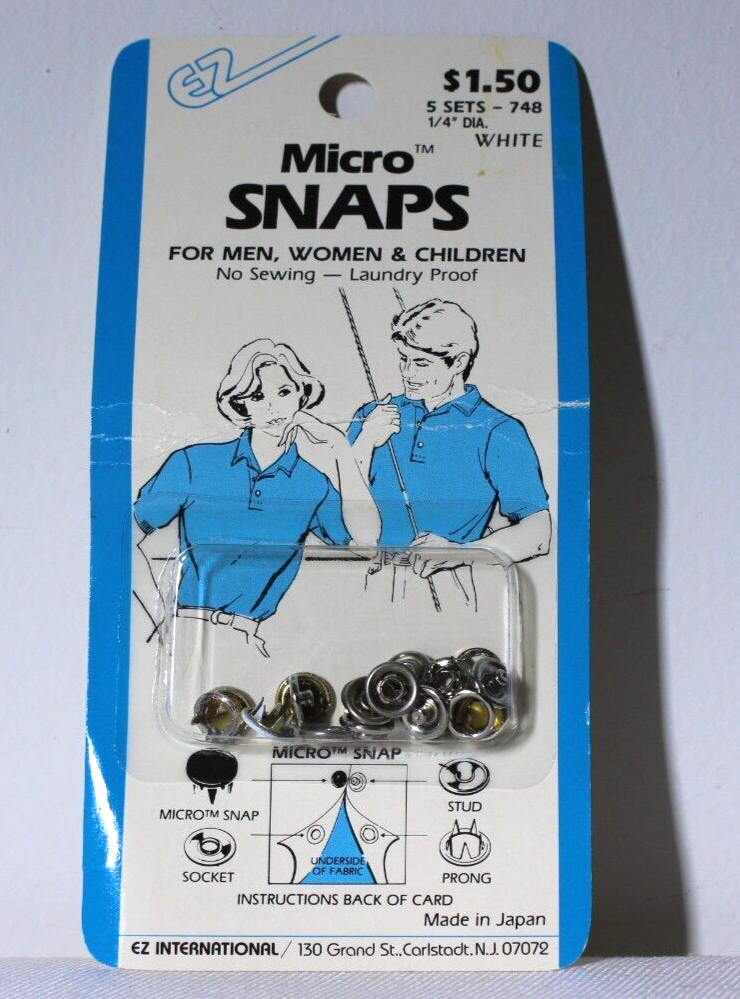 Vintage NIP EZ International Micro Snaps 5 Sets | eBay