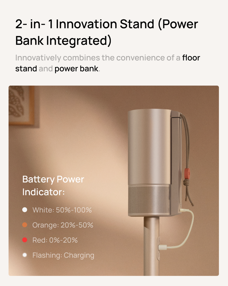 XGIMI MoGo 3 Pro Outdoor Projector Bundled with PowerBase Stand, 2.5hrs ...