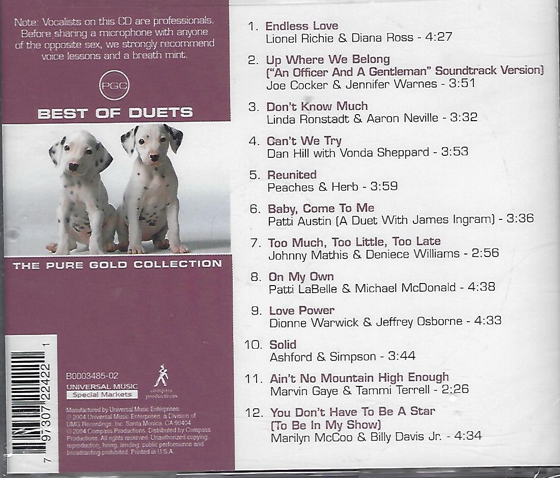 Various Artists Best of Duets The Pure Gold Collection CD - Vh1111 for ...