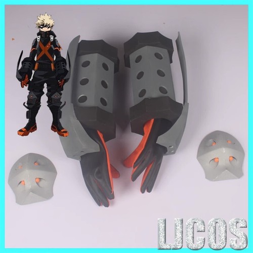 My Hero Academia Bakugou Katsuki Gloves Arm Armor Knee Pads Anime ...