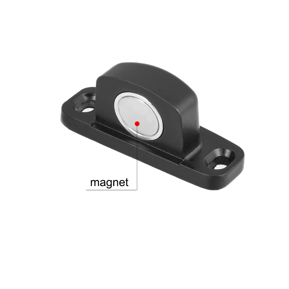 Floor Door Magnetic Stop Zinc Alloy Doorstop Holder with Screws Black ...