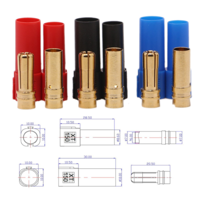 High current xt150 Connector Jack Gold Connector Plug Connector 250a ...