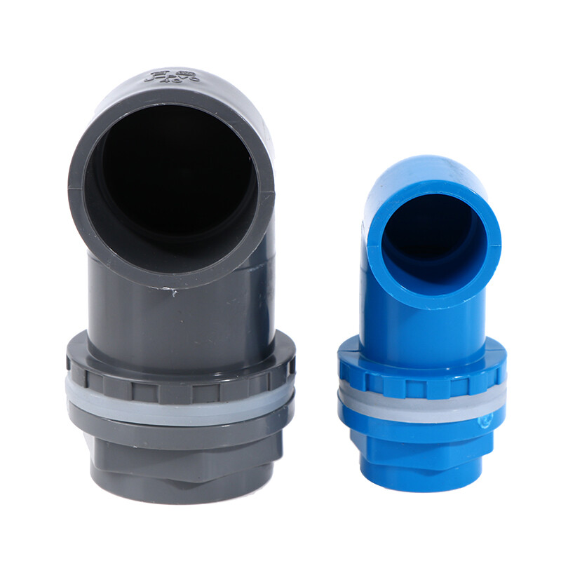 I.D 20 to 50mm L Type PVC Pipe Connectors Fish Tank Drain Joints ...