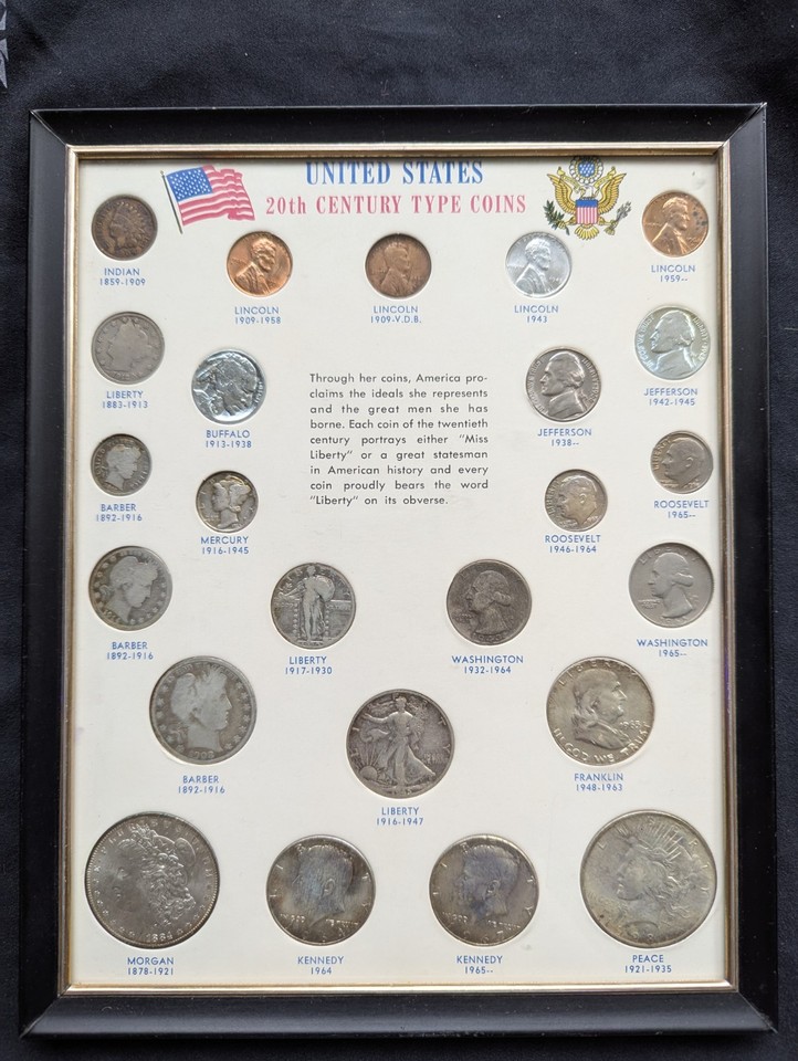 United States 20th Century Type Coins Complete Set Framed | eBay