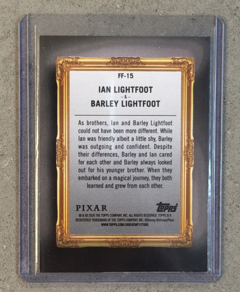 2026 Topps Neon Pixar Family First Ian & Barley Lightfoot Red 4/5 FF-15 ...
