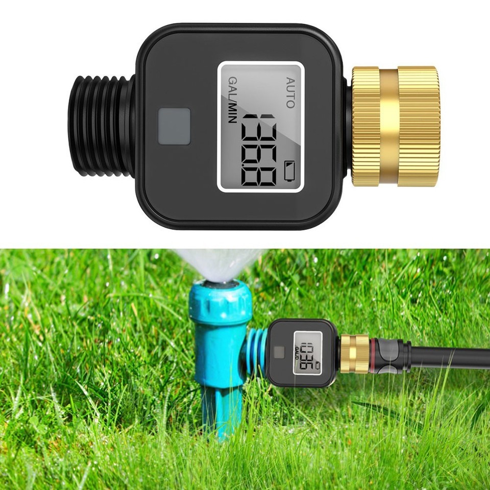 Brass Water Valve Flow Meter 34 Inch for BSP NH Thread with Filter ...