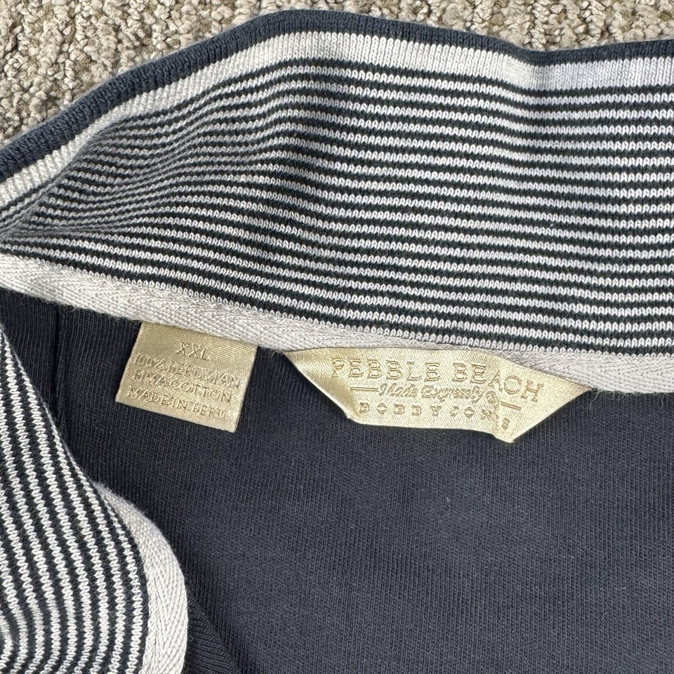 Bobby Jones Pebble Beach Mens XXL 1/4 Zip Pullover Sweater Long Sleeve Black | eBay