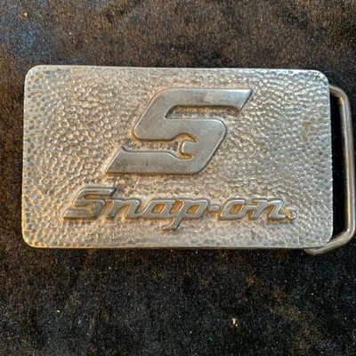 Snap On Tools Chrome Plated Solid Brass 1970s Vintage Belt Buckle AF ...
