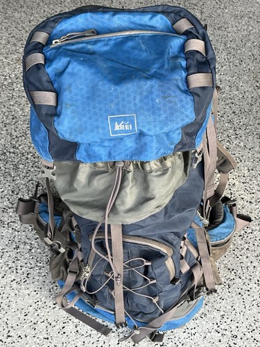 REI Passage 65 Liter Internal Frame Hiking Camping Backpack Blue Trail ...