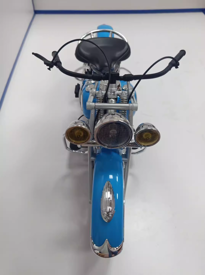 Vintage Indian Motorcycle Blue 1:6 Scale Diecast Alloy Simulation Model ...