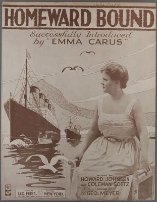 WWI HOMEWARD BOUND Johnson Goetz Meyer EMMA CARUS 1917 Sheet Music | eBay