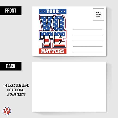 Your Vote Matters “ Blank Patriotic Voting Post Cards For Usa Election ...