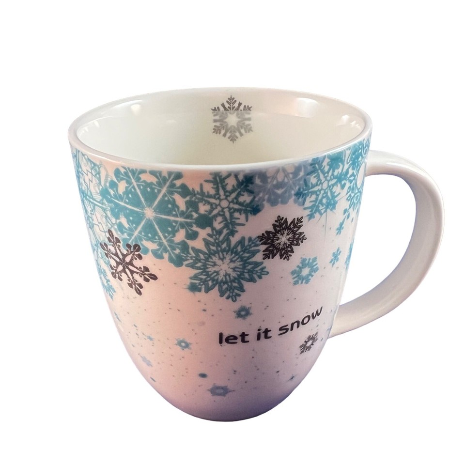Crofton Let It Snow Coffee Mug Snowflakes New Bone China 16 OZ | eBay