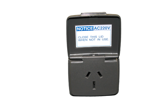 TOYOTA POWER SOCKET AC-220V 100W WITH FLIP TOP CAP GREY PRADO 150 NEW ...