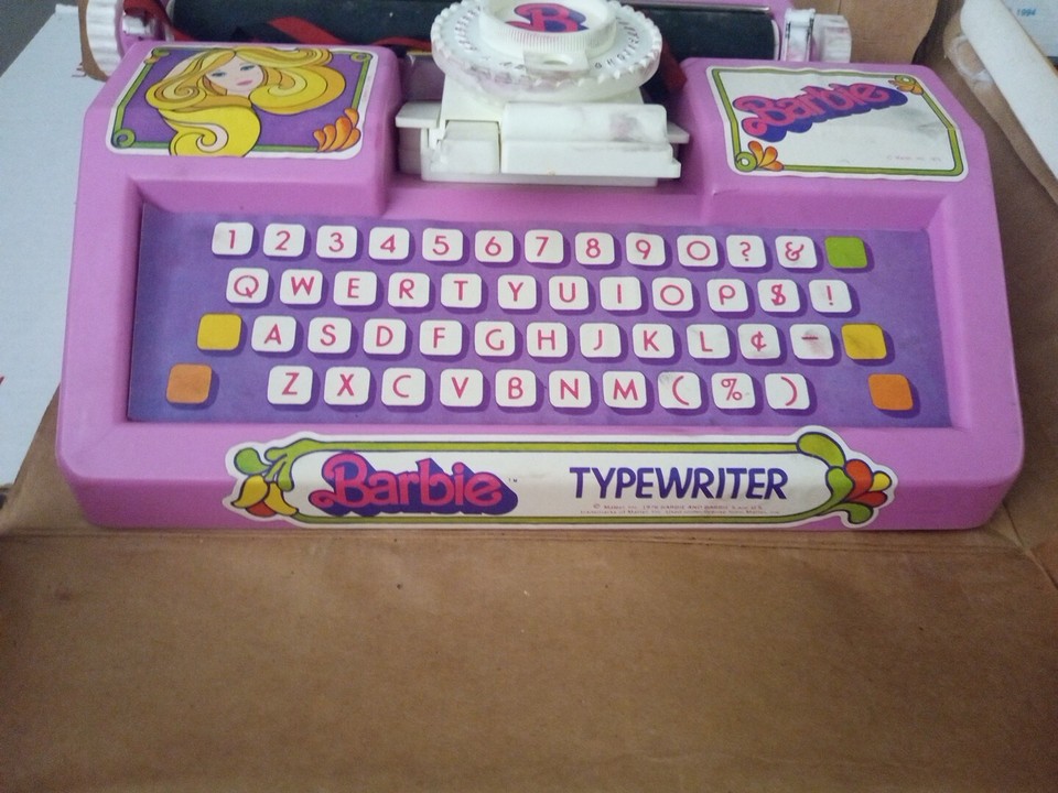 Mattel Barbie Dial Super Star Typewriter Pink RARE 1977 Original Box No ...