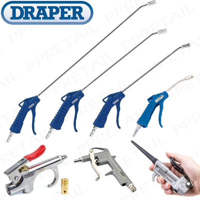 Draper COMPRESSED AIR BLOW GUNS Long Reach/Nozzle/Hand Dust/Water ...