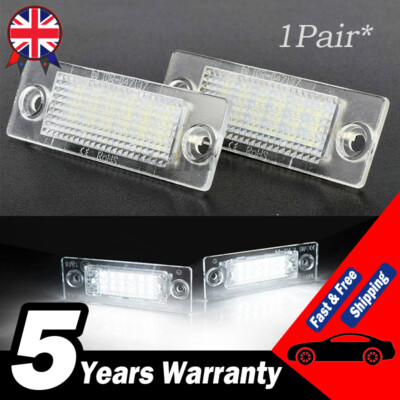2Pc LED Licence Number Plate Lights For VW Transporter T5 Caddy ...