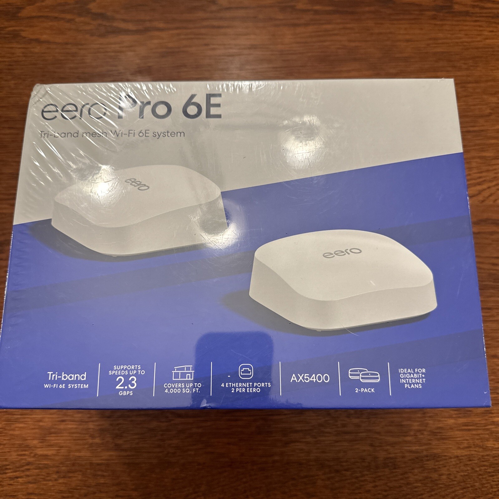 eero Pro 6E Tri-Band AXE5400 Wi-Fi 6E Router Mesh System - White (2 ...