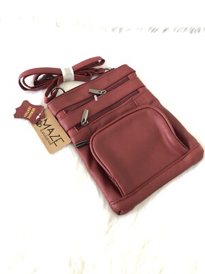 Maze Exclusive Genuine Leather Cross Body Handbag Purse Messenger Bag ...