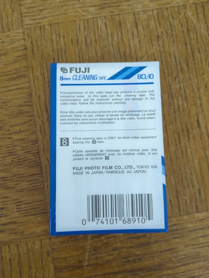 HIGH QUALITY FUJI 8mm / Hi8 / DIGITAL 8 CAMCORDER HEAD CLEANING TAPE ...