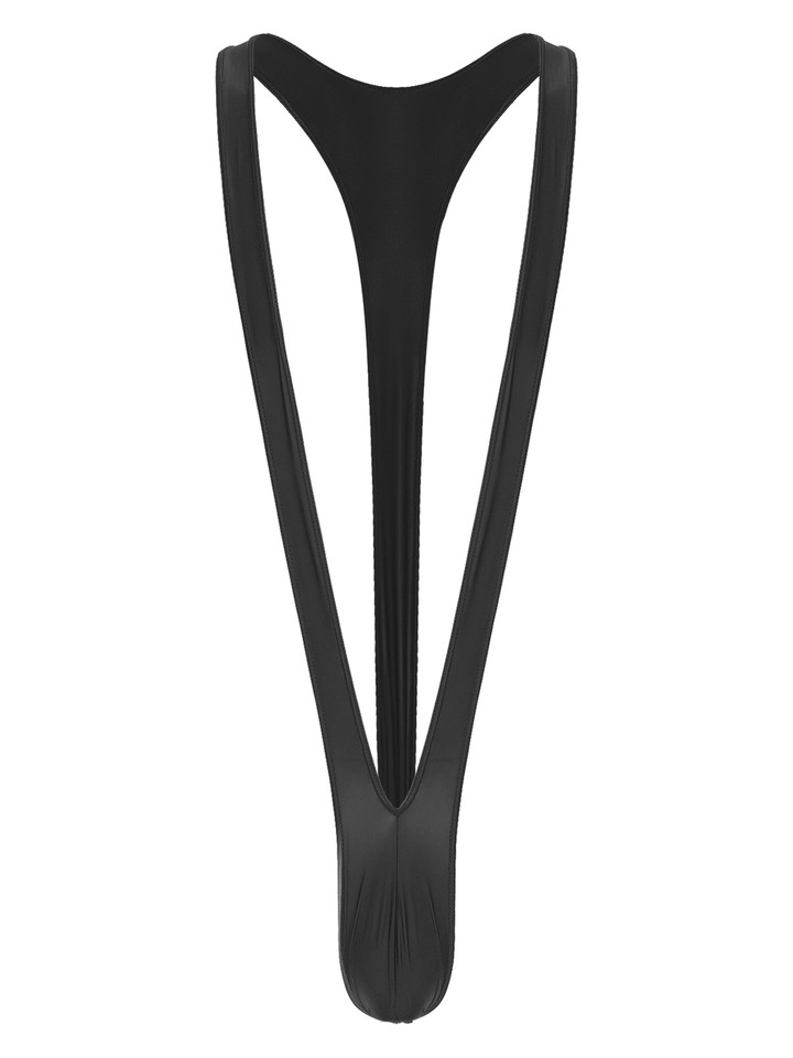 Men's Sexy One-piece Mankini Swimwear Jockstrap Thong Singlet Bodysuit ...