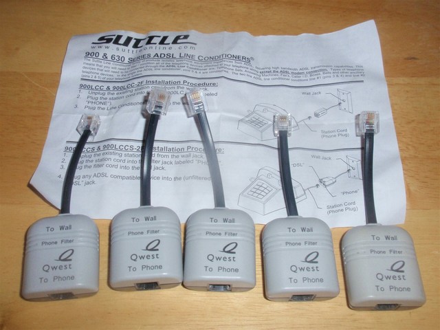 4 Qwest DSL ADSL Phone Line Filter Conditioners Suttle for sale online ...