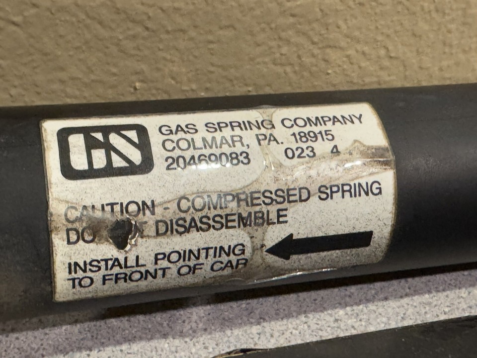 G Body Trunk Lid Strut Conversion / Support Accumulator 20469083 ...