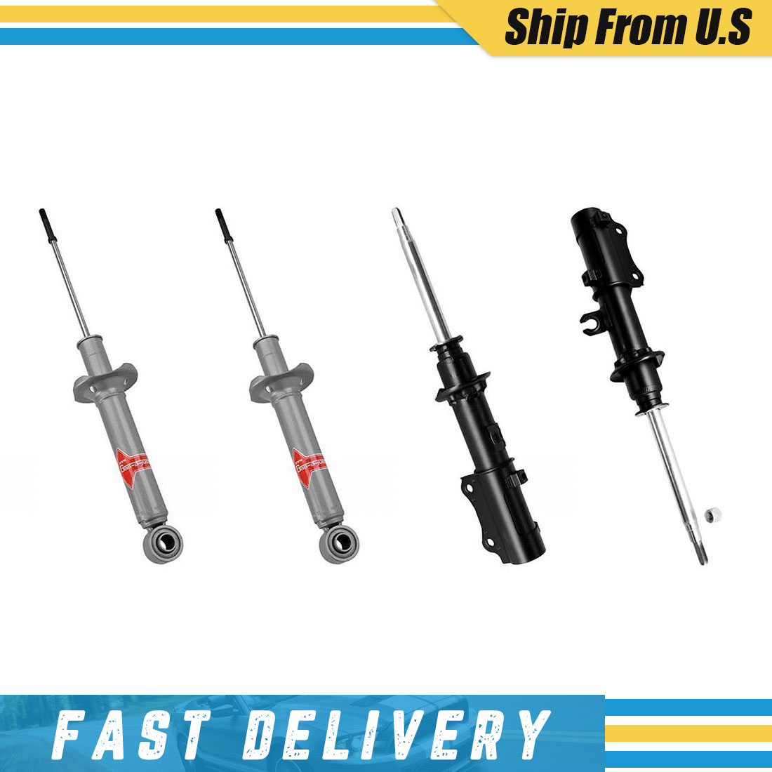 KYB 4 Performance STRUTS SHOCKS fits MAZDA RX7 RX-7 FC ALL 86 87 88 89 ...