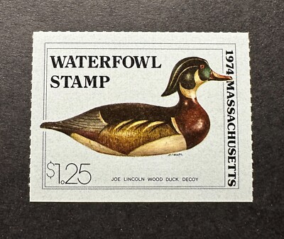 WTDstamps - 1974 MASSACHUSETTS - State Duck Stamp - Mint OG NH | eBay