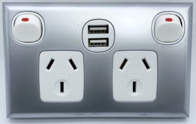USB Fast Charge Double Power Point DOUBLE POLE-Caravan RV SUPER FST ...