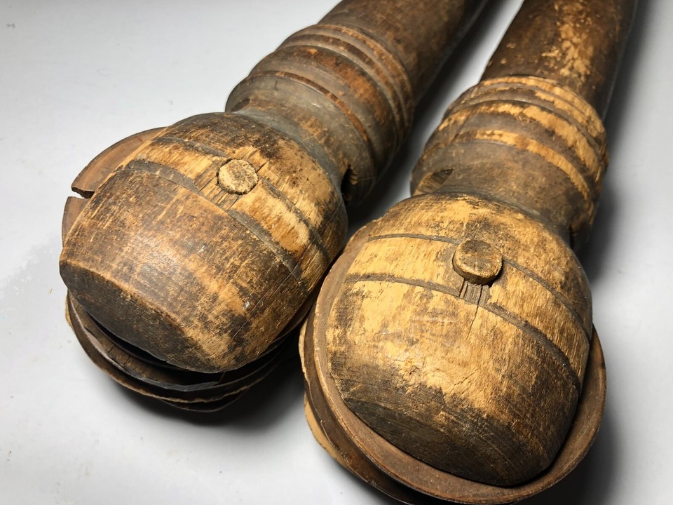 Antique Moroccan Wooden Weaving Heddle Pulley Loom Tool Part | eBay