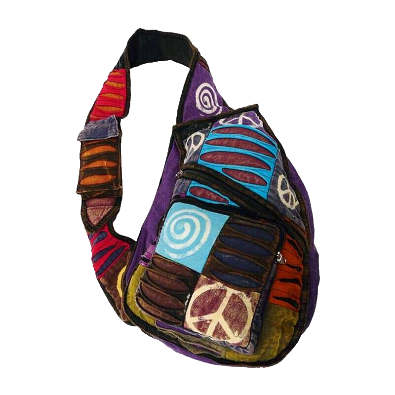 Patchwork Pouch Shoulder Bag Unisex Razor Cut Nepal Ethno Hippie | eBay